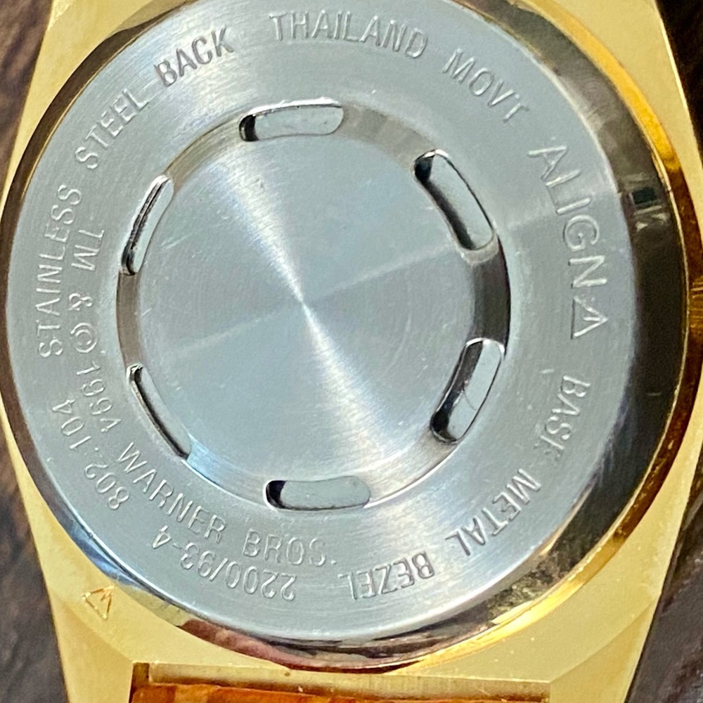 1994 Taz Looney Tunes Watch + 1993 Taz Pin - Gem